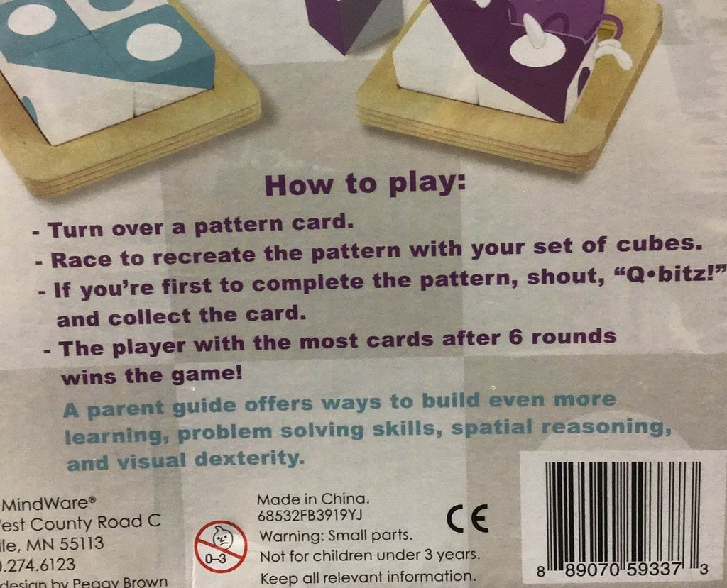 MindWare Q-bitz Jr. Kids Game