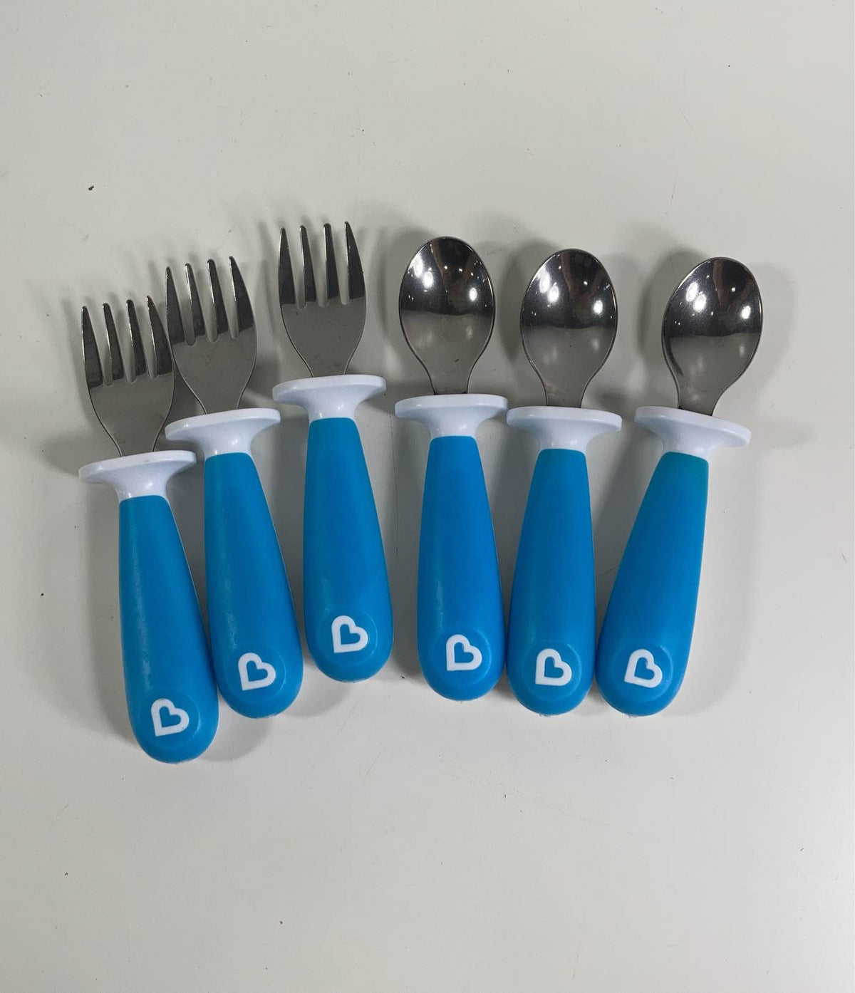Munchkin 6 Count Raise Toddler Forks and Spoons, Blue — GoodBuy Gear