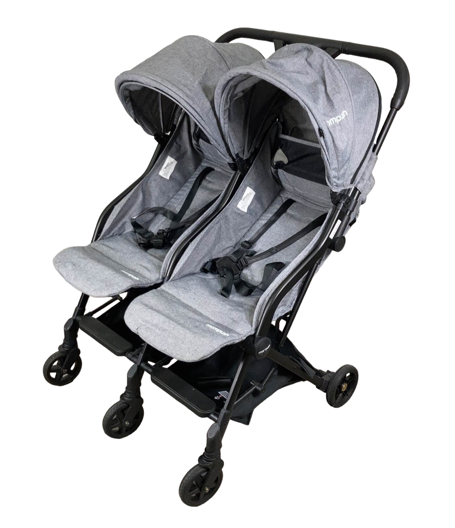 Mompush Lithe Double Stroller, Grey, 2022 — GoodBuy Gear
