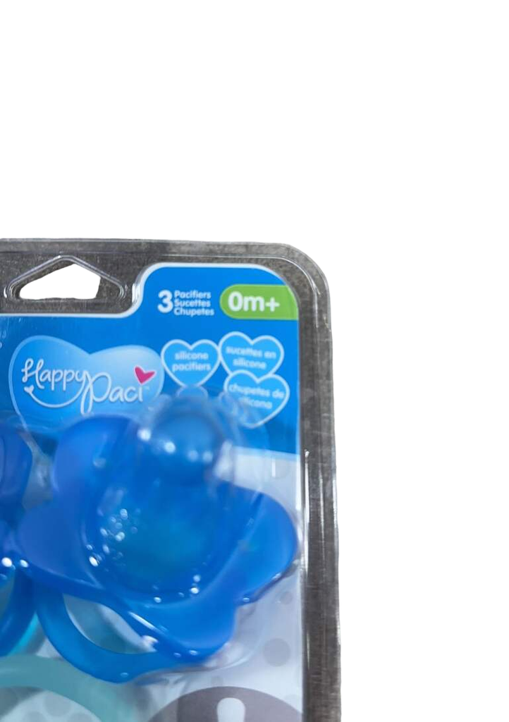 Dr. Brown's HappyPaci Silicone Pacifiers, 3 Pack, Blue