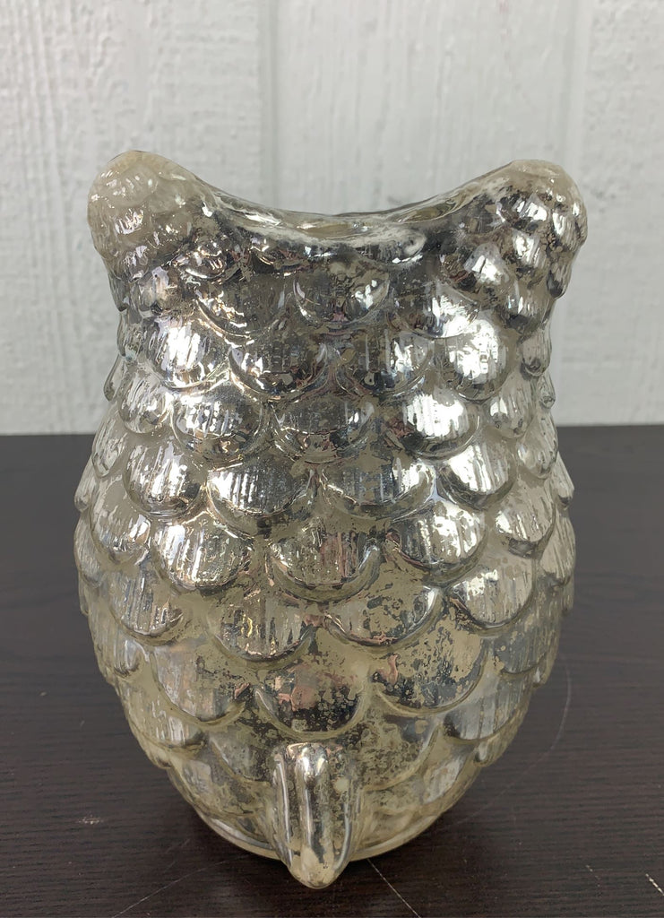 West Elm Silver Mercury Owl Decor