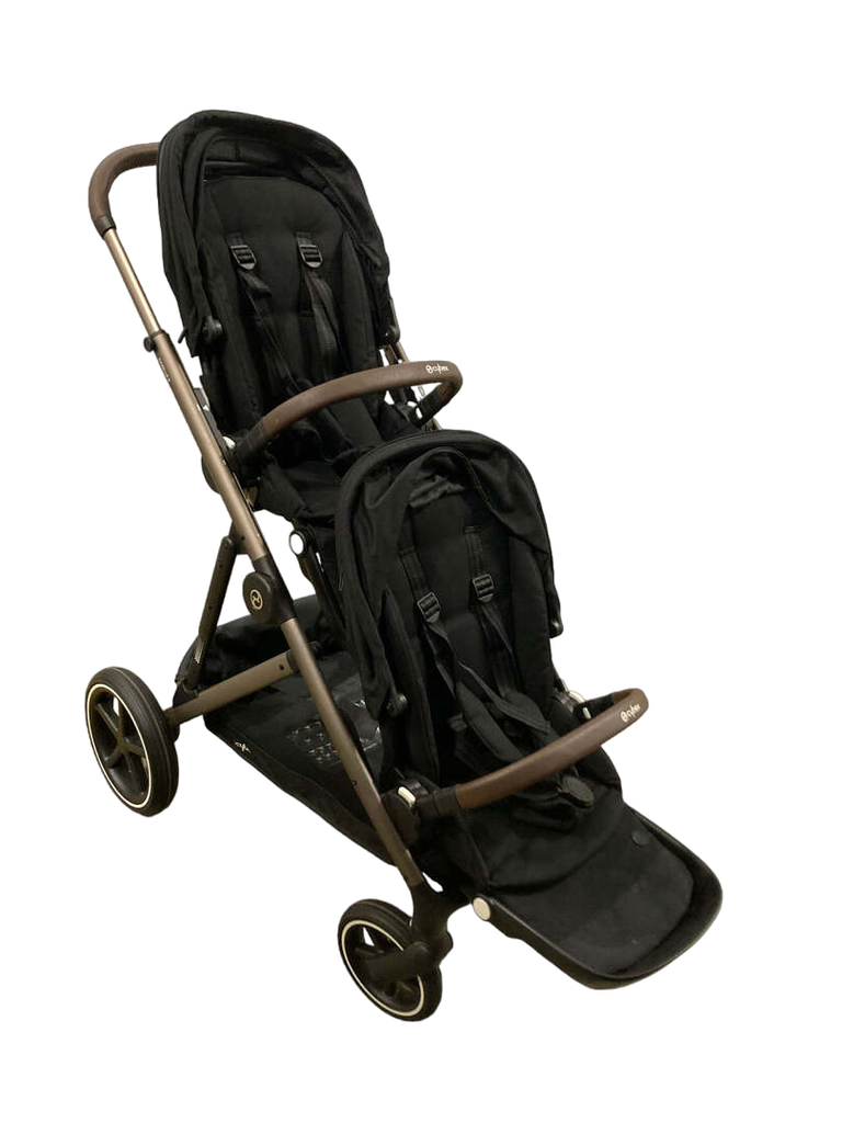 Cybex Gazelle S Double Stroller, 2021, Deep Black