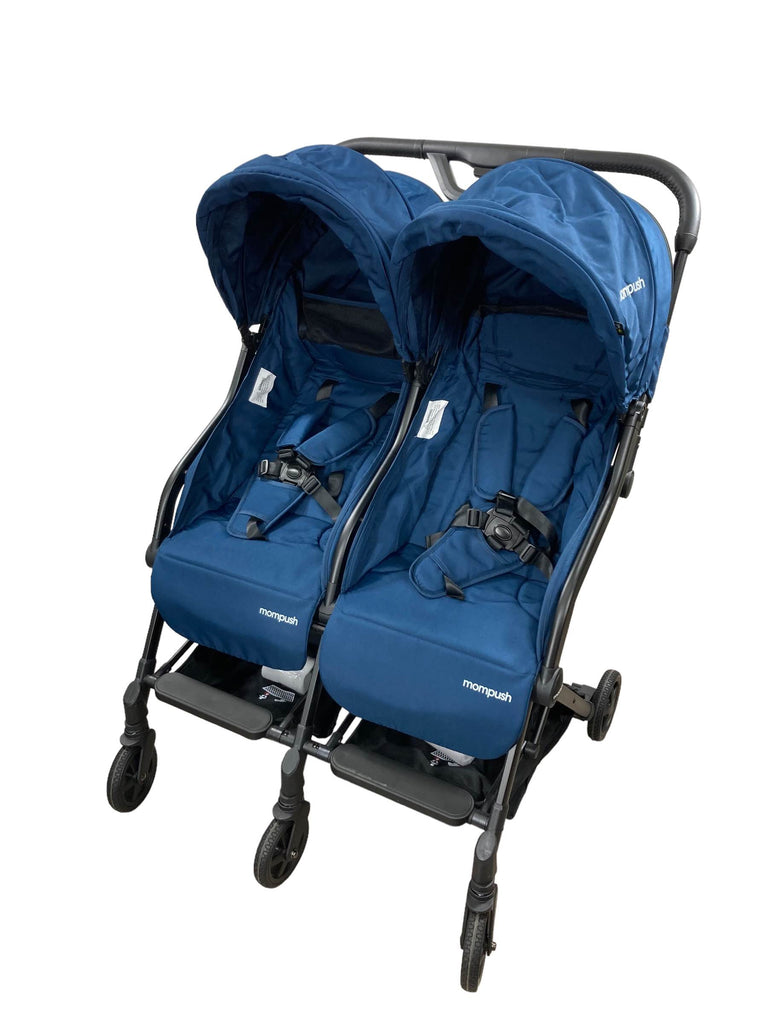 Mompush Lithe Double Stroller, Navy, 2021