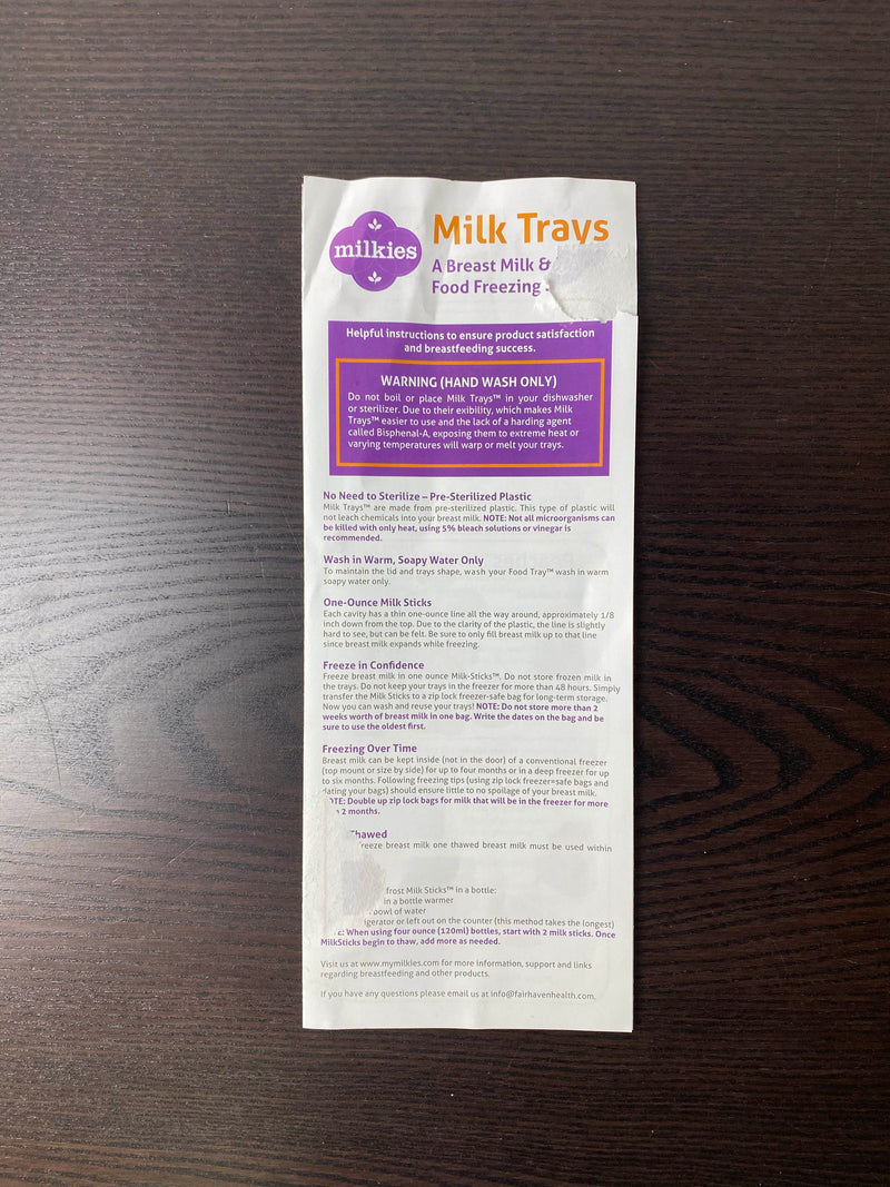Milkies Milk Trays for Breast Milk Storage