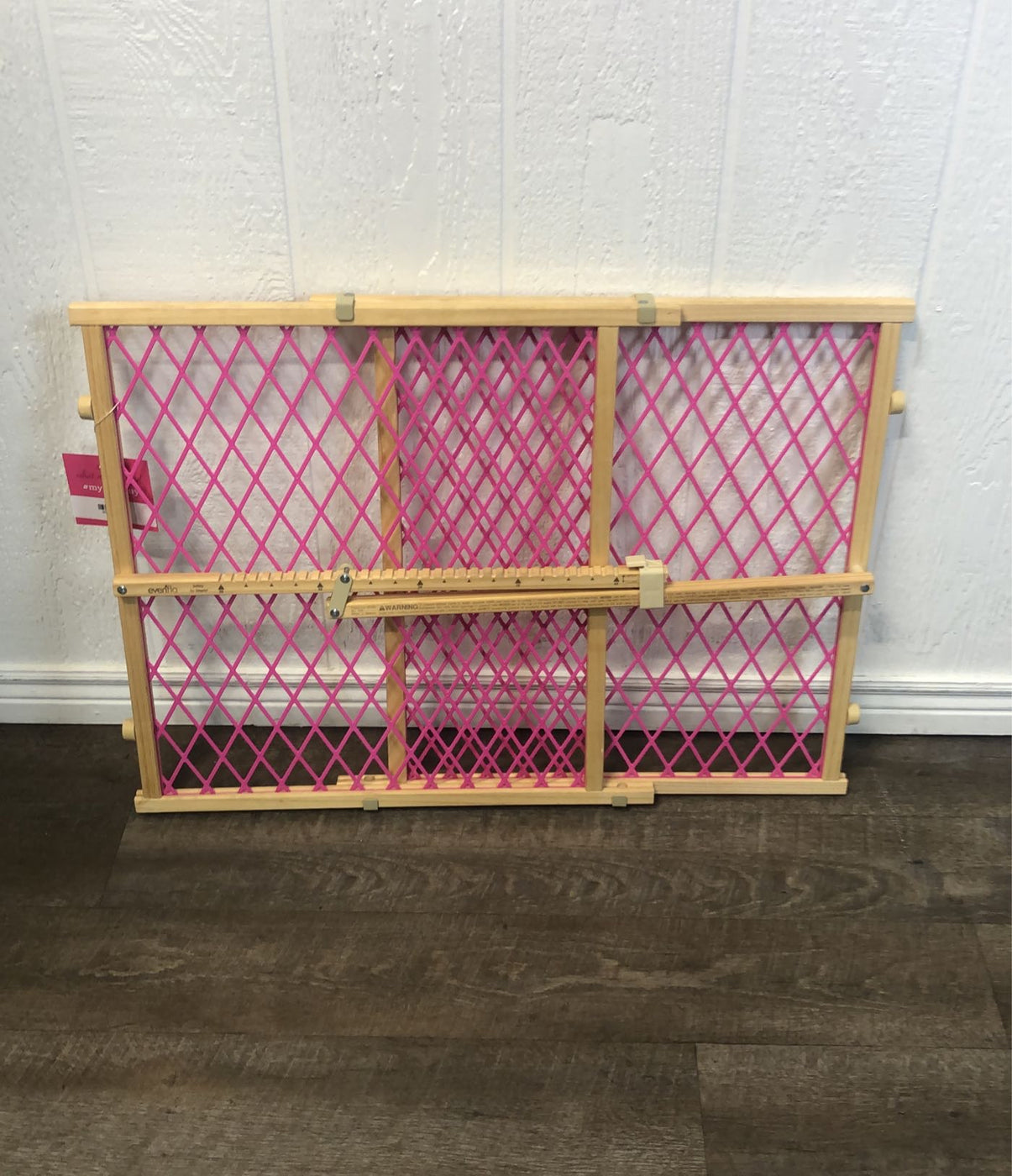 Evenflo Position & Lock Adjustable Wood Baby Gate, Pink — GoodBuy Gear