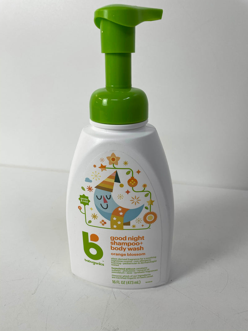 BabyGanics Goodnight Shampoo+Body Wash, Orange Blossom