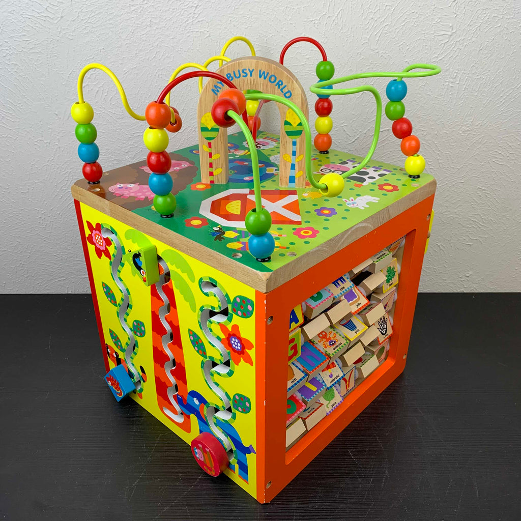 ALEX Jr. My Busy World Wooden Activity Cube