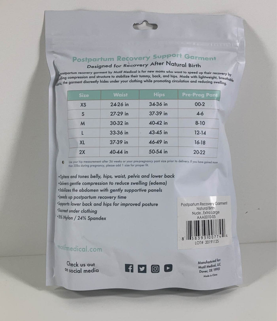 Motif Medical Postpartum Recovery Support Garment, XL