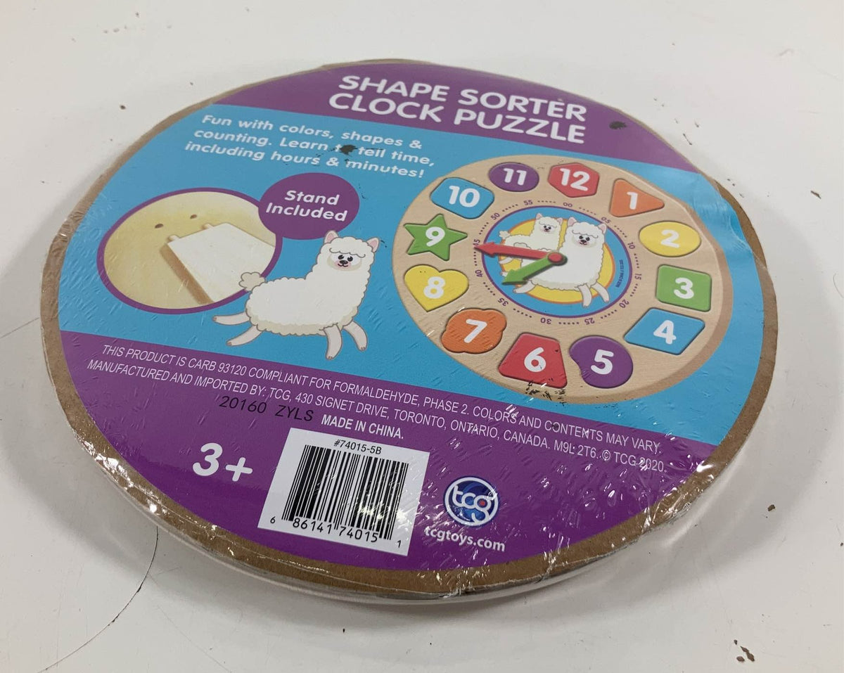 TCG Shape Sorter Wooden Clock Puzzle 14 Piece — GoodBuy Gear