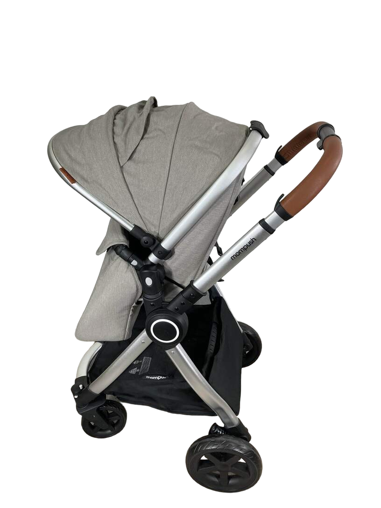 Mompush Ultimate 2 Baby Stroller, 2022, Khaki with Silver Frame