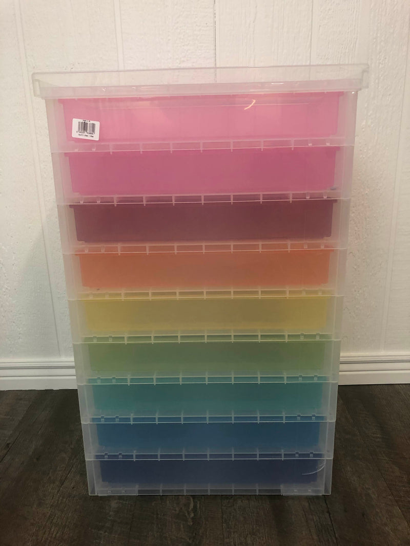 Container Store Rainbow 9-Drawer Storage Unit