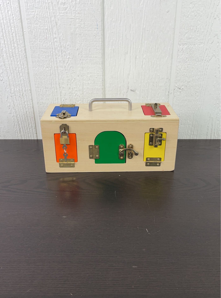 Wooden Montessori Lock Box