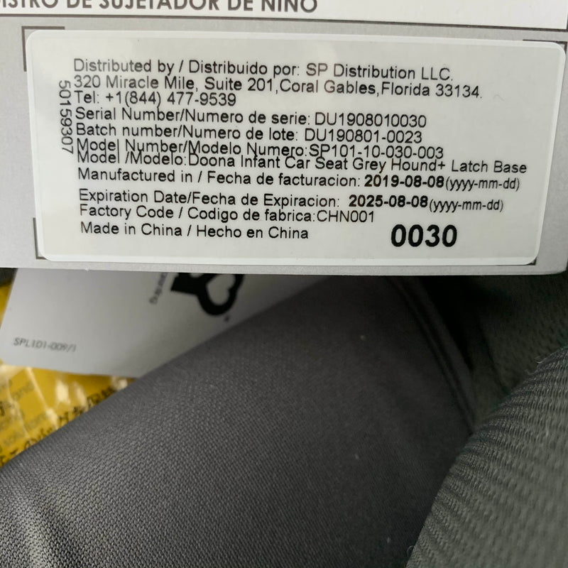 Doona+ Infant Car Seat & Stroller Combo, 2019, Greyhound