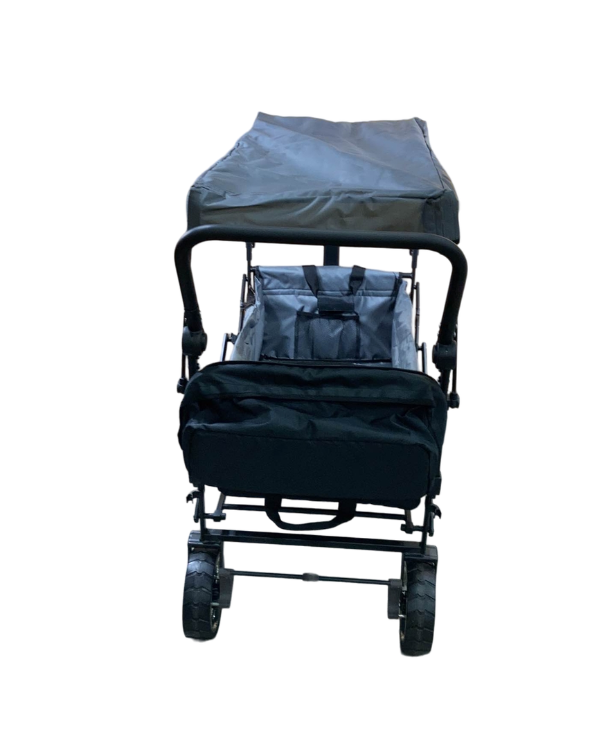 Wonderfold S4 Push & Pull Premium Utility Folding Wagon with Canopy, B ...