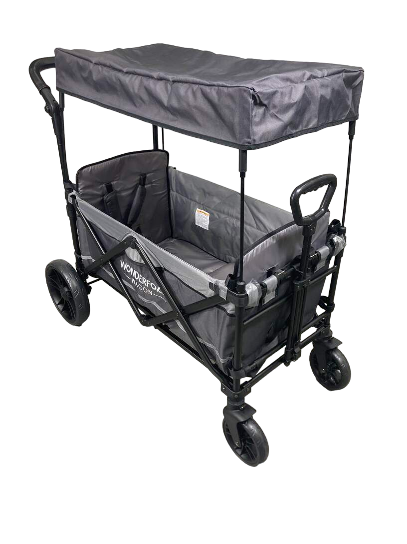 Wonderfold X2 Push + Pull Double Stroller Wagon, 2021, Stone Gray ...
