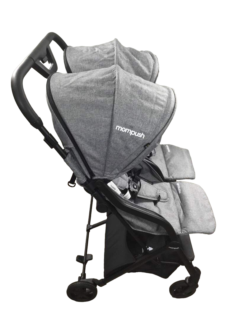 Mompush Lithe Double Stroller, Grey, 2021