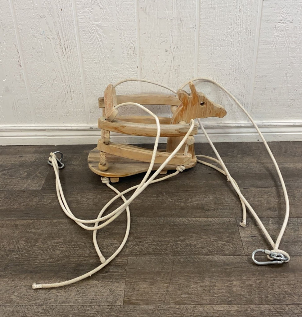 Ecotribe Wooden Giraffe Swing Set For Toddlers