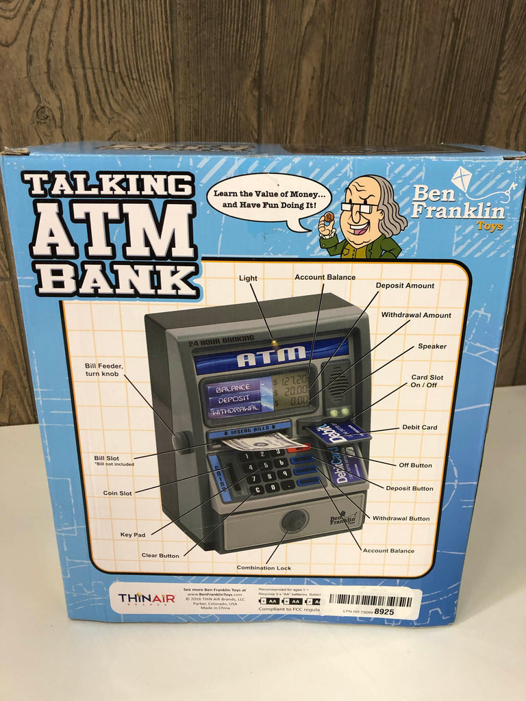 Ben Franklin Toys Talking ATM Machine And Savings Bank