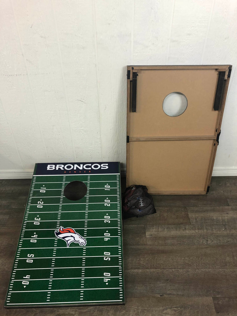 Wild Sports Cornhole Boards With Beanbags, Broncos Football