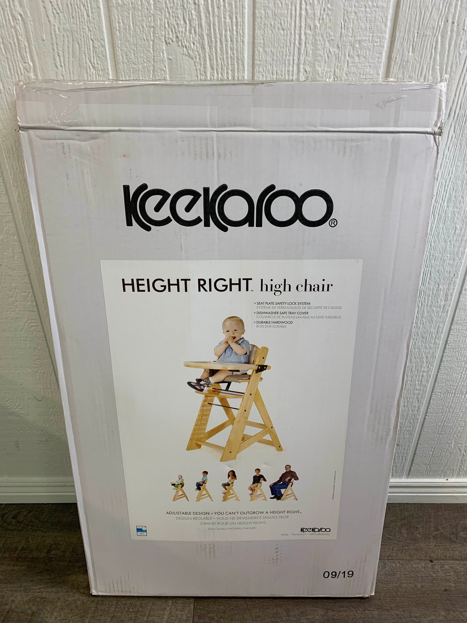 Keekaroo Height Right Highchair With Tray, Natural — GoodBuy Gear