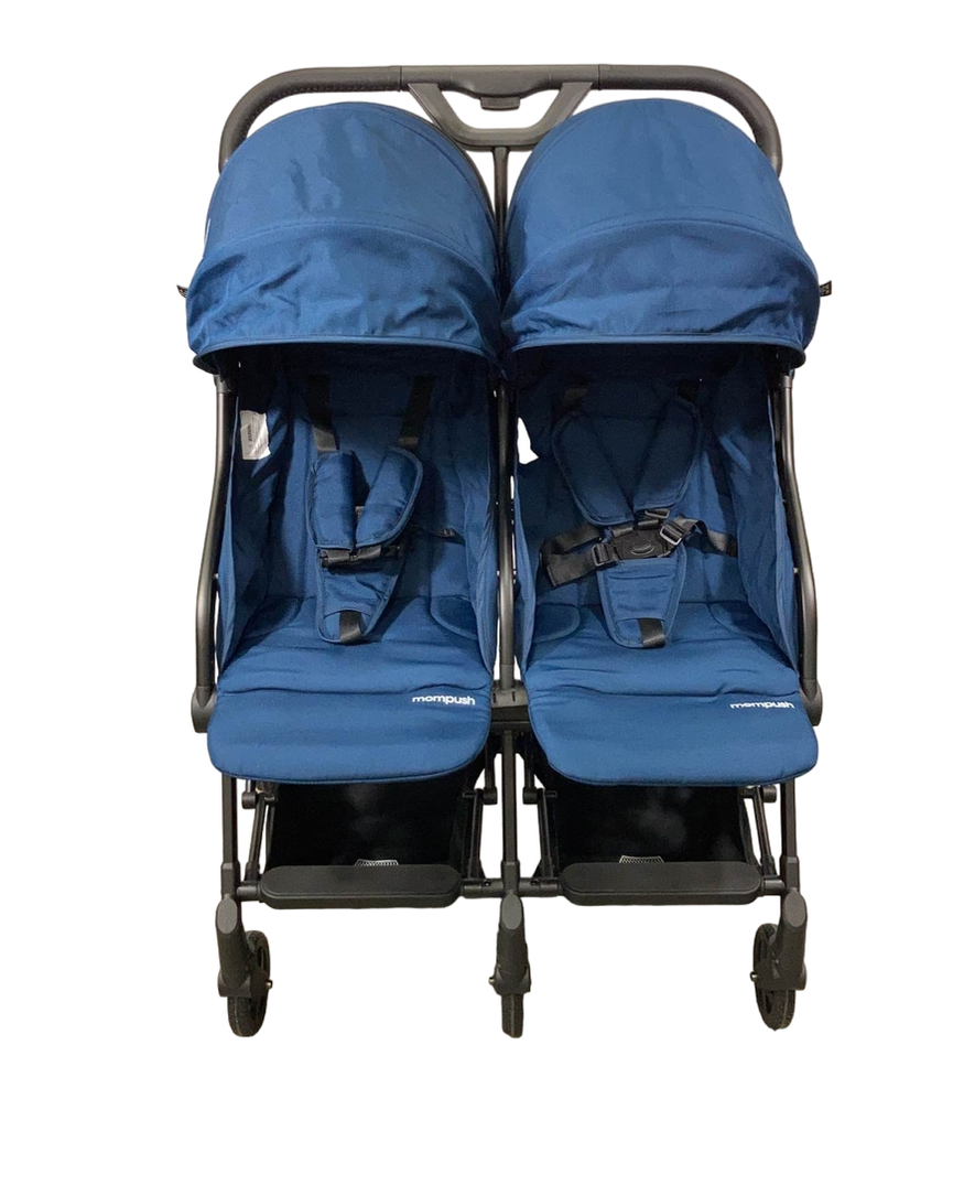 Mompush Lithe Double Stroller, 2022, Navy — GoodBuy Gear