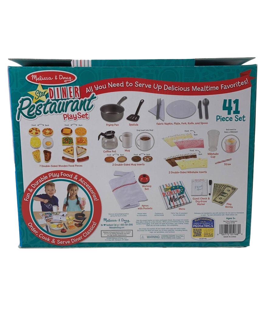 Melissa & Doug Star Diner Restaurant Play Set