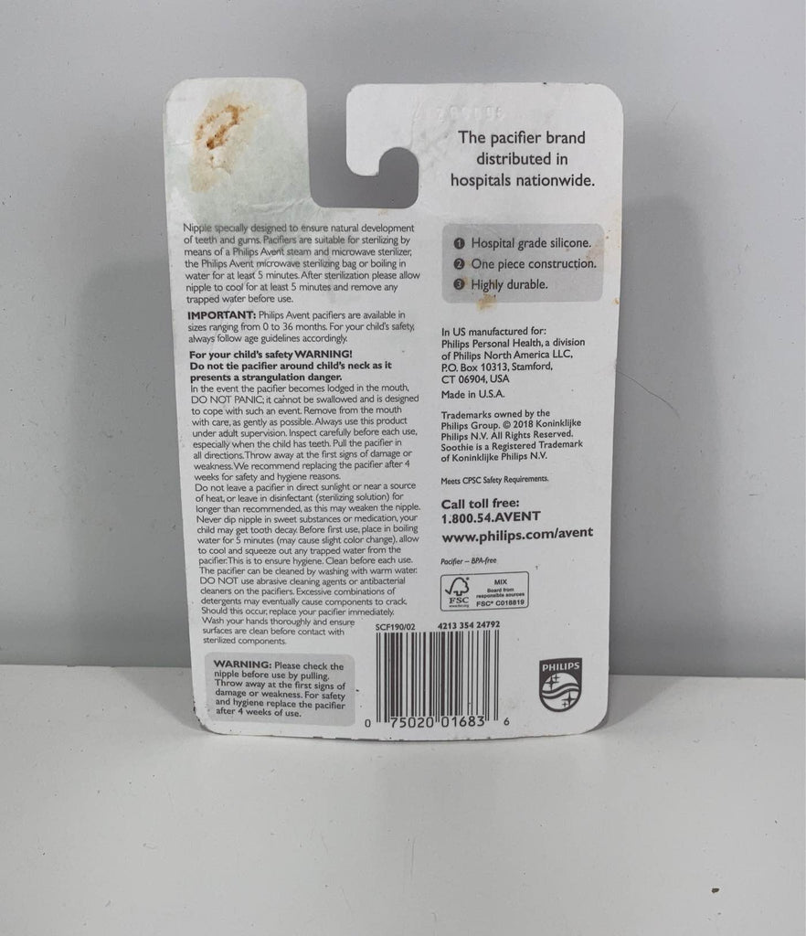 Philips Avent Soothie Pacifiers, 0-3 Months, 2-Pack