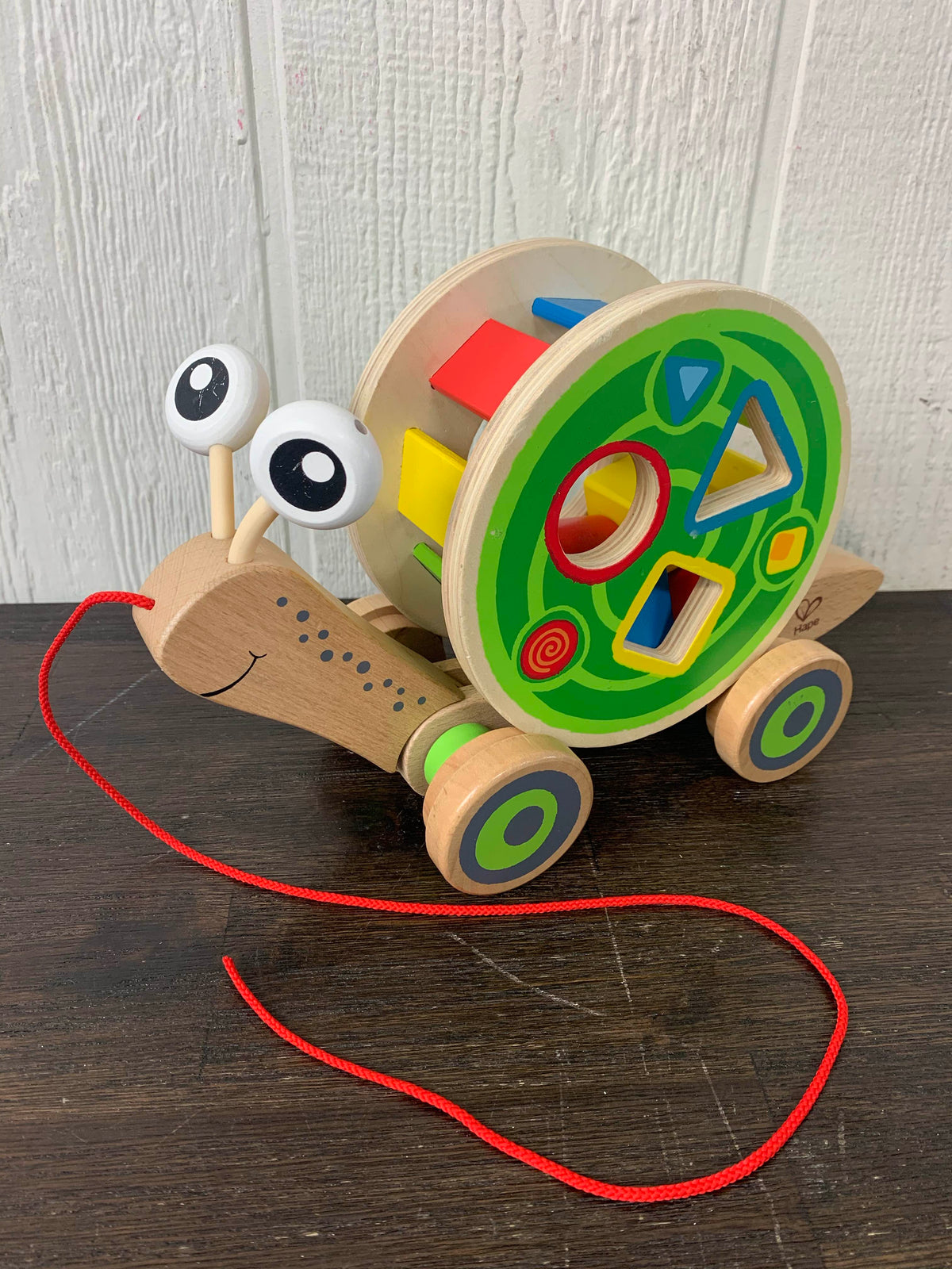 Hape Walk-A-Long Snail Toddler Wooden Pull Toy — GoodBuy Gear