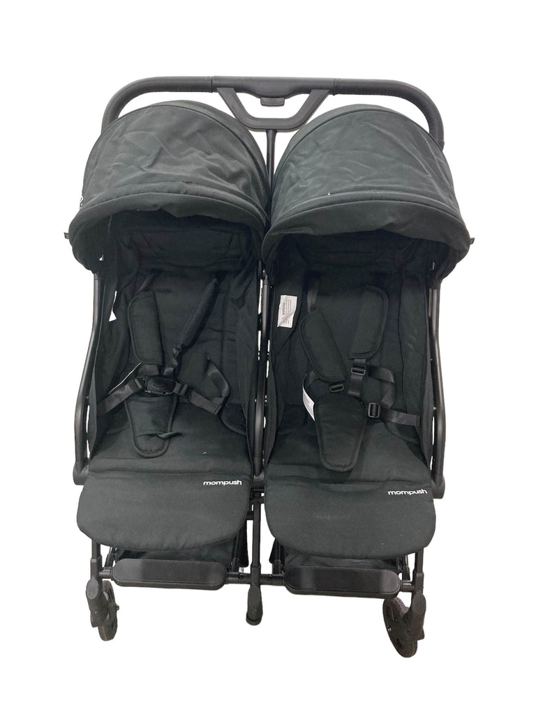 Mompush Lithe Double Stroller, Black, 2021