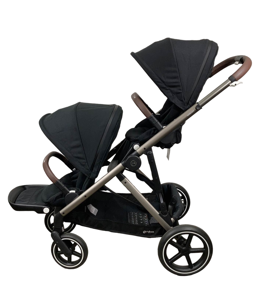 Cybex Gazelle S Double Stroller, 2020, Deep Black
