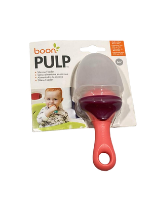 Boon Pulp Silicone Feeder, Coral/Purple, 1-Pack