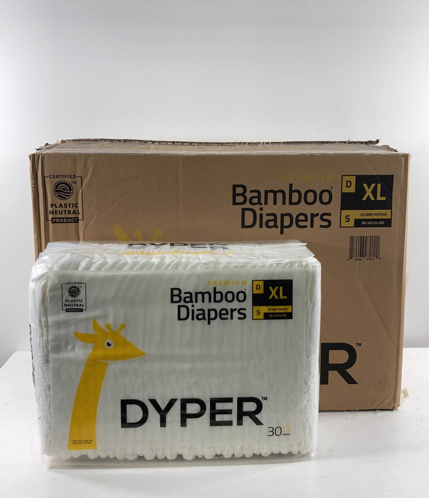 DYPER Bamboo Diapers, XL, 150 Count
