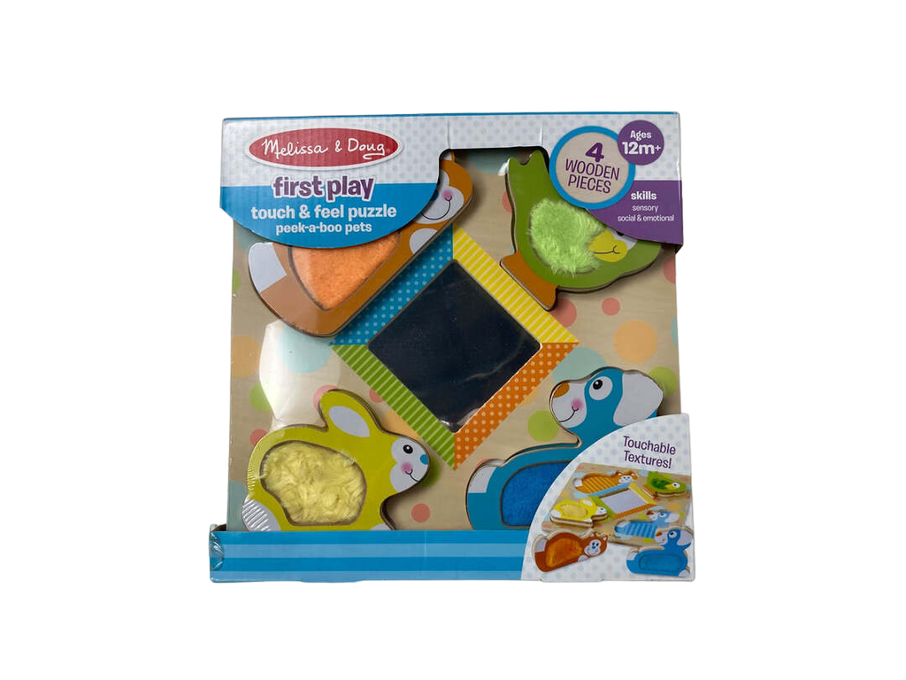 Melissa & Doug First Play Wooden Touch And Feel Puzzle
