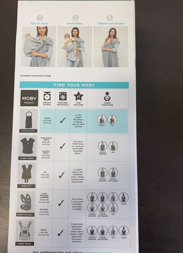 Moby Ring Sling, Pewter