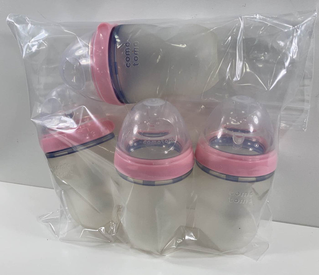 Comotomo Bottles, 4pk, Pink, 8oz