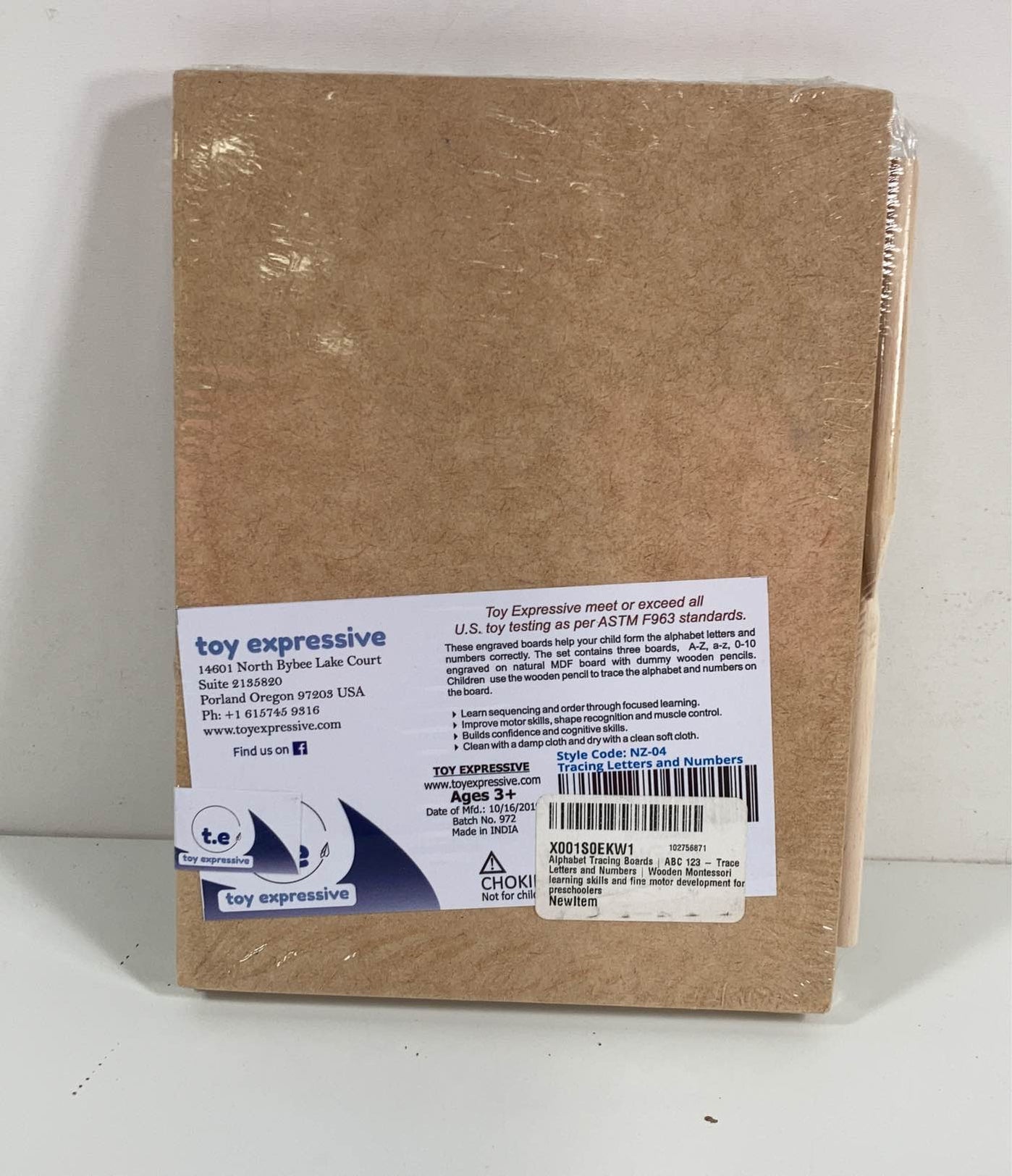 Toy Expressive Alphabet Tracing Boards