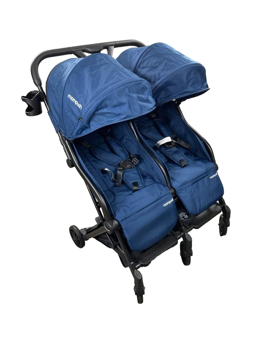 Mompush Lithe Double Stroller, Navy, 2022 — GoodBuy Gear