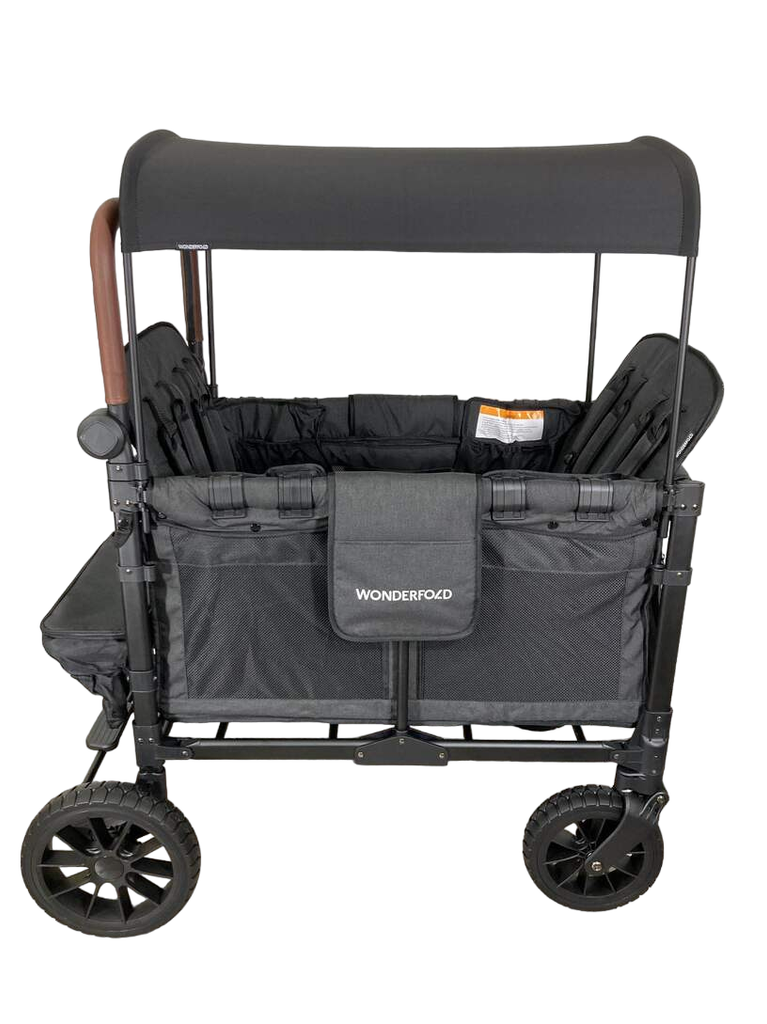Wonderfold W4 Luxe Quad Stroller Wagon, 2023, Volcanic Black