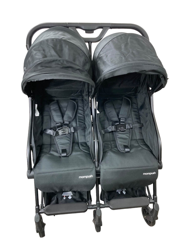 Mompush Lithe Double Stroller, Black, 2021