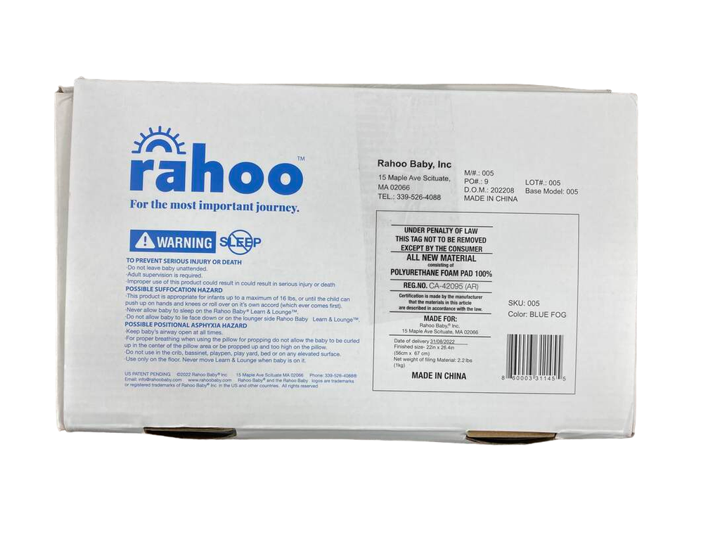 Rahoo Baby Learn & Lounge Original 3-in-1 Newborn Lounger, Blue Fog