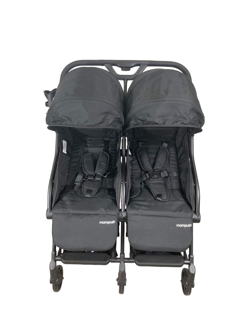 Mompush Lithe Double Stroller, 2022, Black