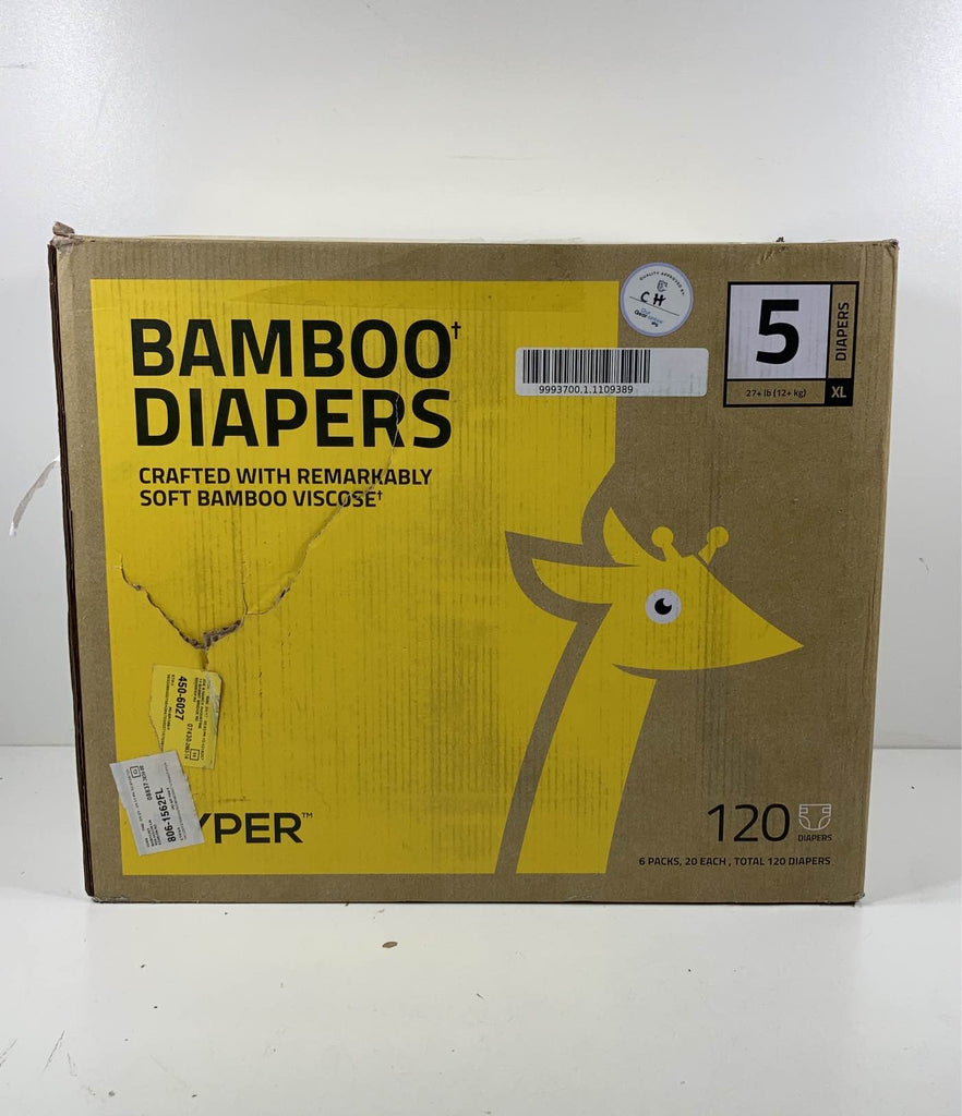 DYPER Bamboo Diapers, XL, 120 Count