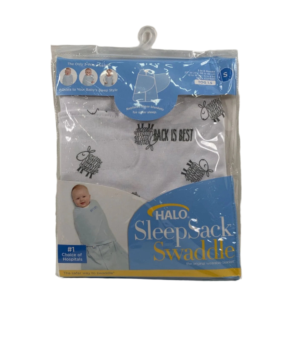 Halo Organic Cotton SleepSack Swaddle, Small, Lamb Scribble — GoodBuy Gear