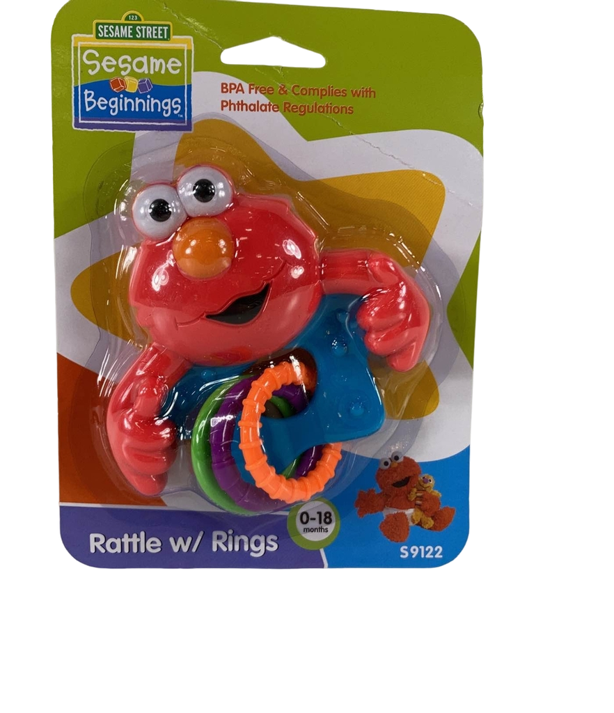 Sesame Street Elmo Rattle With Rings