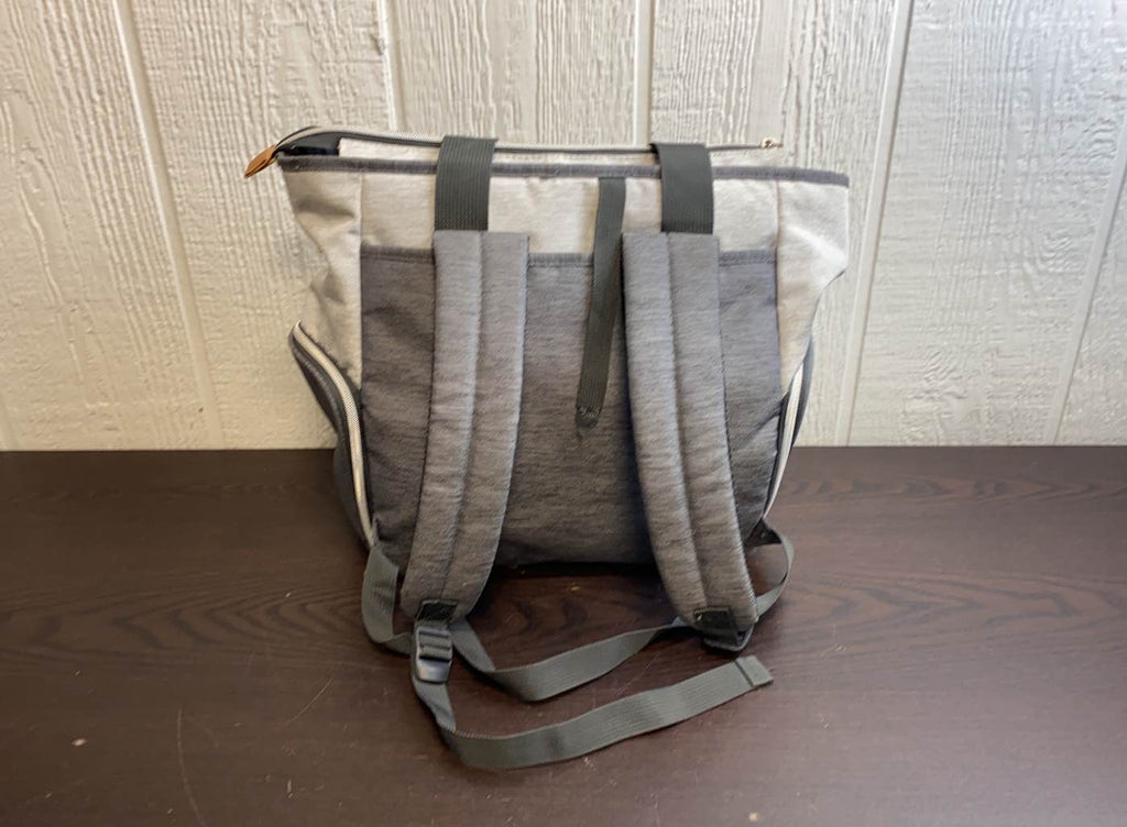 Bananafish Melanie Backpack Diaper Bag, Grey