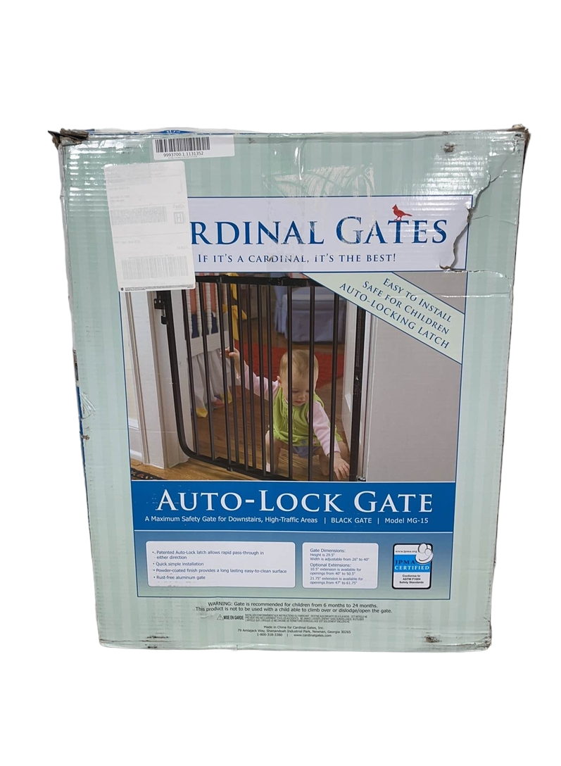Cardinal Gates Auto-Lock Safety Gate, Black — GoodBuy Gear
