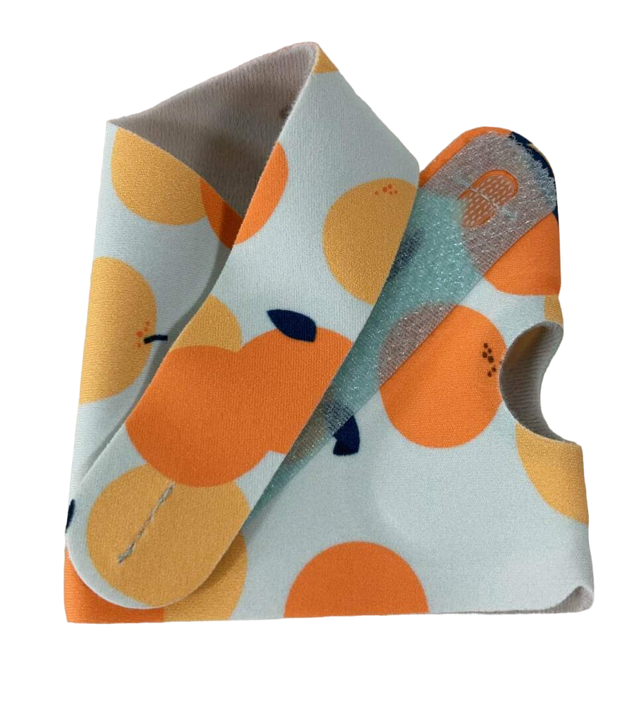 Owlet Extra Fabric Socks, Size 1 and Size 2, Sweet Clementine