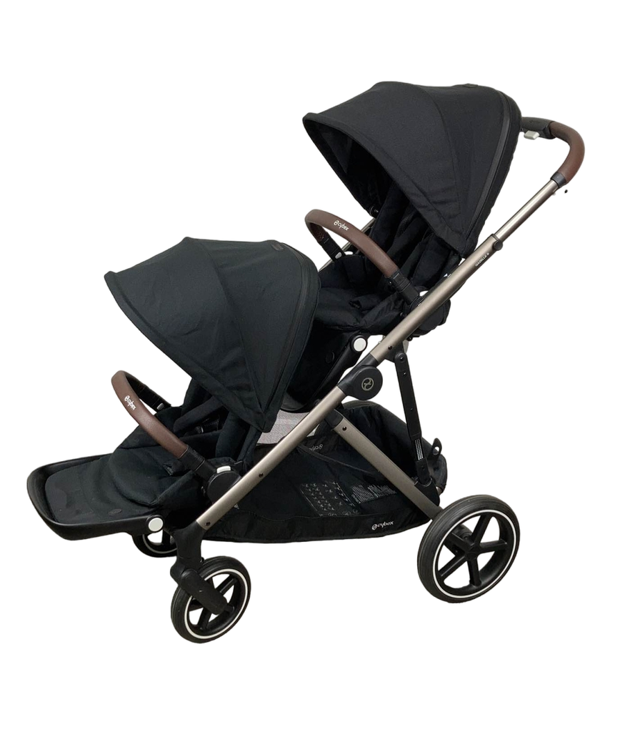 Cybex Gazelle S Double Stroller, 2020, Deep Black
