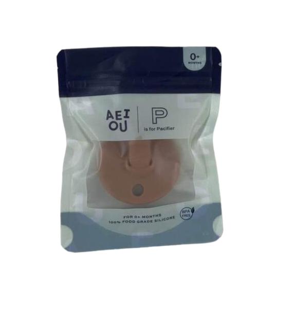 AEIOU Silicone Pacifier, Clay, 1 pack — GoodBuy Gear
