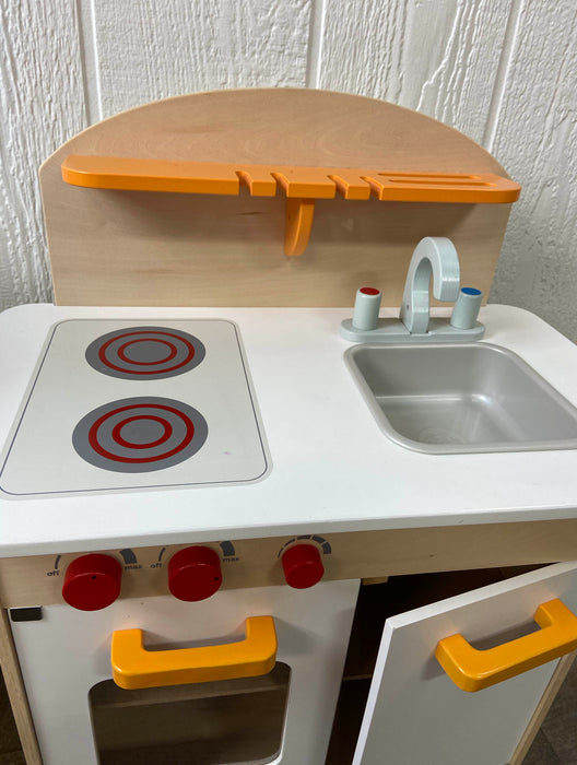 Hape Wooden Play Gourmet Kitchen w/ Oven, Stovetop, Sink + Cabinet Sty ...